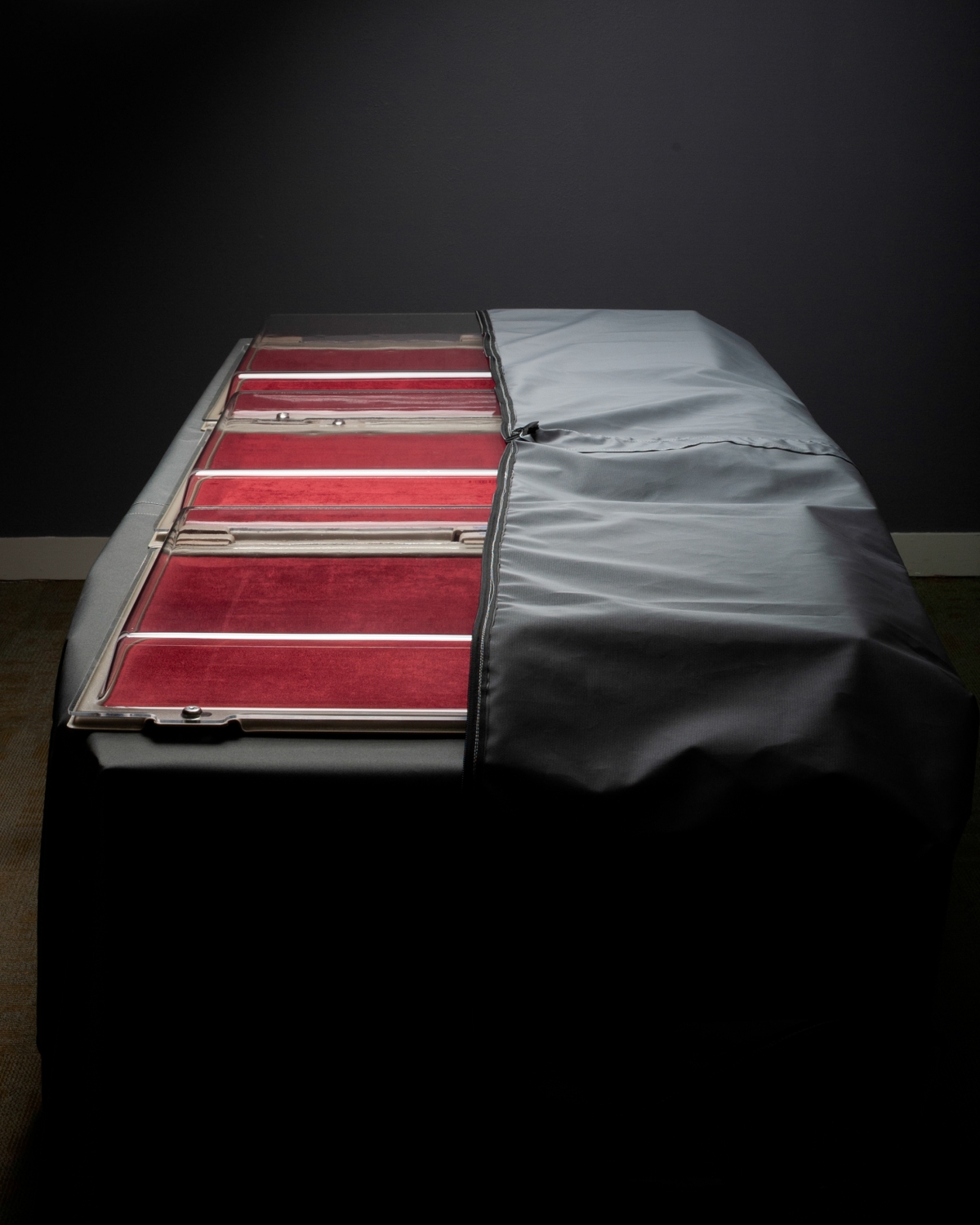 Zip Up Table Cover (Body Bag) – Grey - Christal Clear Showcases