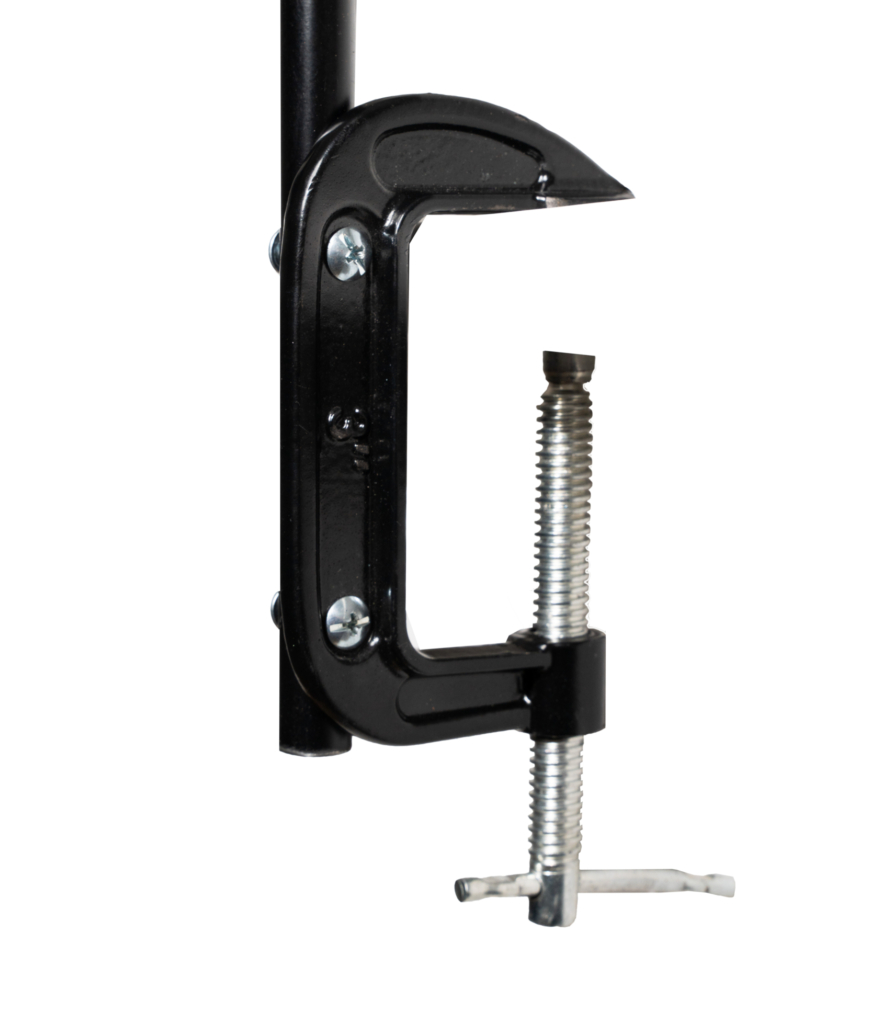 Standard Lamp Clamp - Christal Clear Showcases